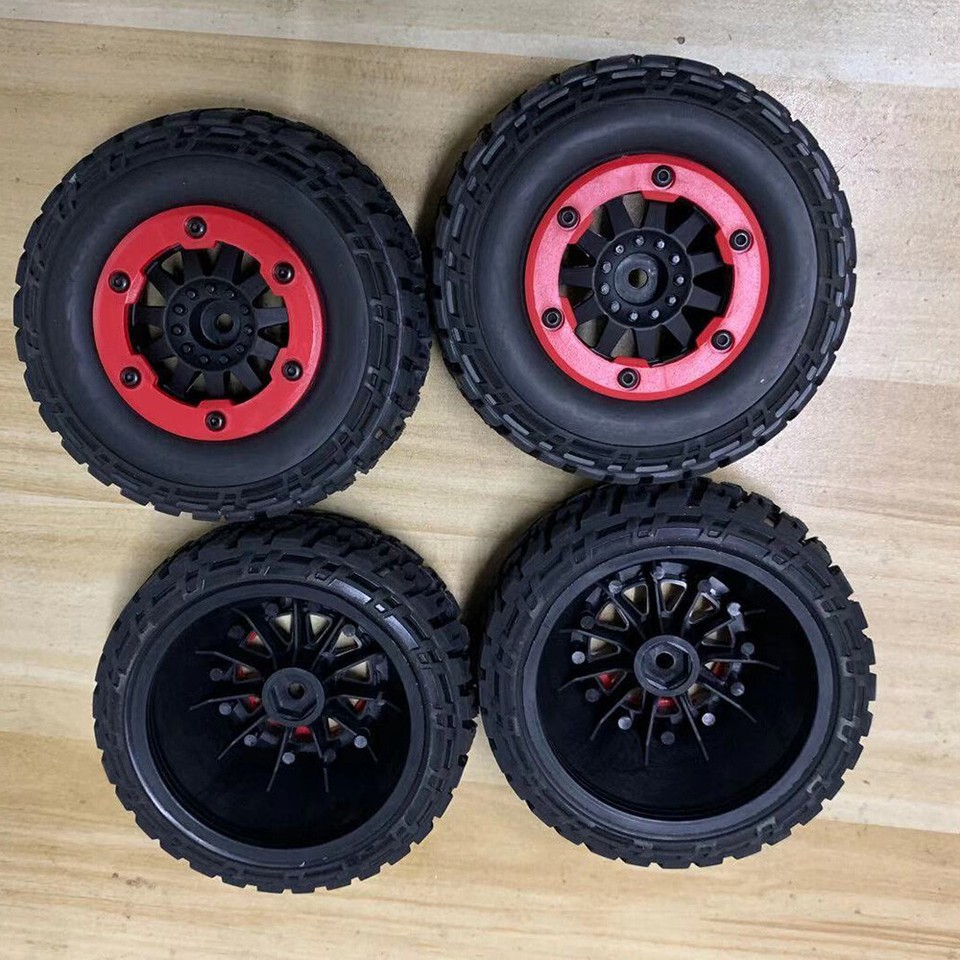 1/10 Short Course Tires/Beadlock Wheels Hex 12mm For Traxxas Slash 4x4 ...