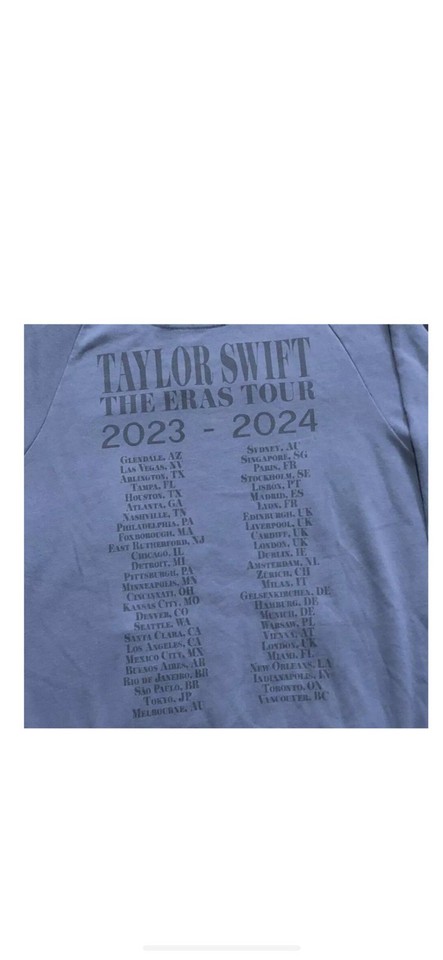 Taylor Swift Eras Tour Blue Crewneck - large Size - Official Tour ...