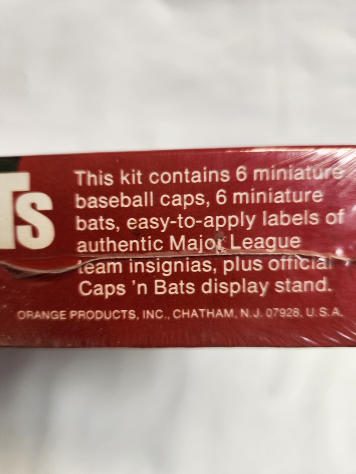 VINTAGE NEW Caps 'n Bats Kit MLB Baseball Complete Set AL Division ...