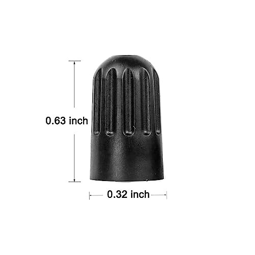 Pack TPMS Tire Valve Stem Caps, Black Plastic Long Stem Caps for ...