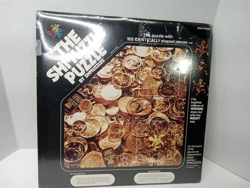 Vintage 1980 The Shmuzzle Puzzle 168 Identically Shaped Pieces GOLD ...