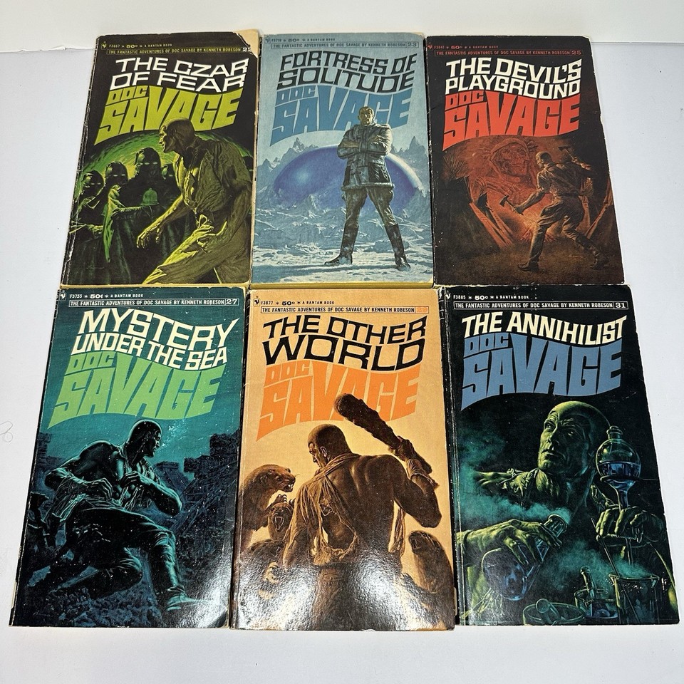 Doc Savage Bantam Paperback Books Kenneth Robeson Lot Of 18 Fantasy ...