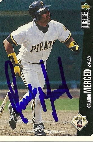 ORLANDO MERCED PITTSBURGH PIRATES SIGNED AUTO 1995 UPPER DECK CARD #265 ...