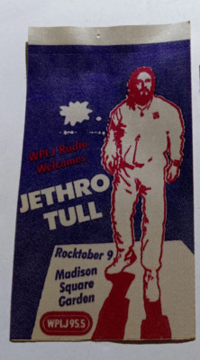 ctom Jethro Tull-WPLJ radio concert sticker Oct.9 Madison Square Garden ...