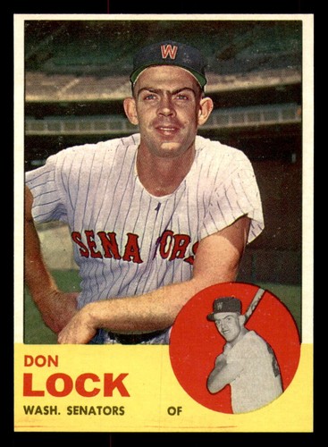 1963 Topps #47 Don Lock Near Mint+ RC Rookie Senators ID:361013 | eBay