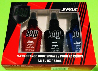 BOD Man Body Spray - Fresh Guy, Black, Reserve, Really Ripped Abs, Most ...