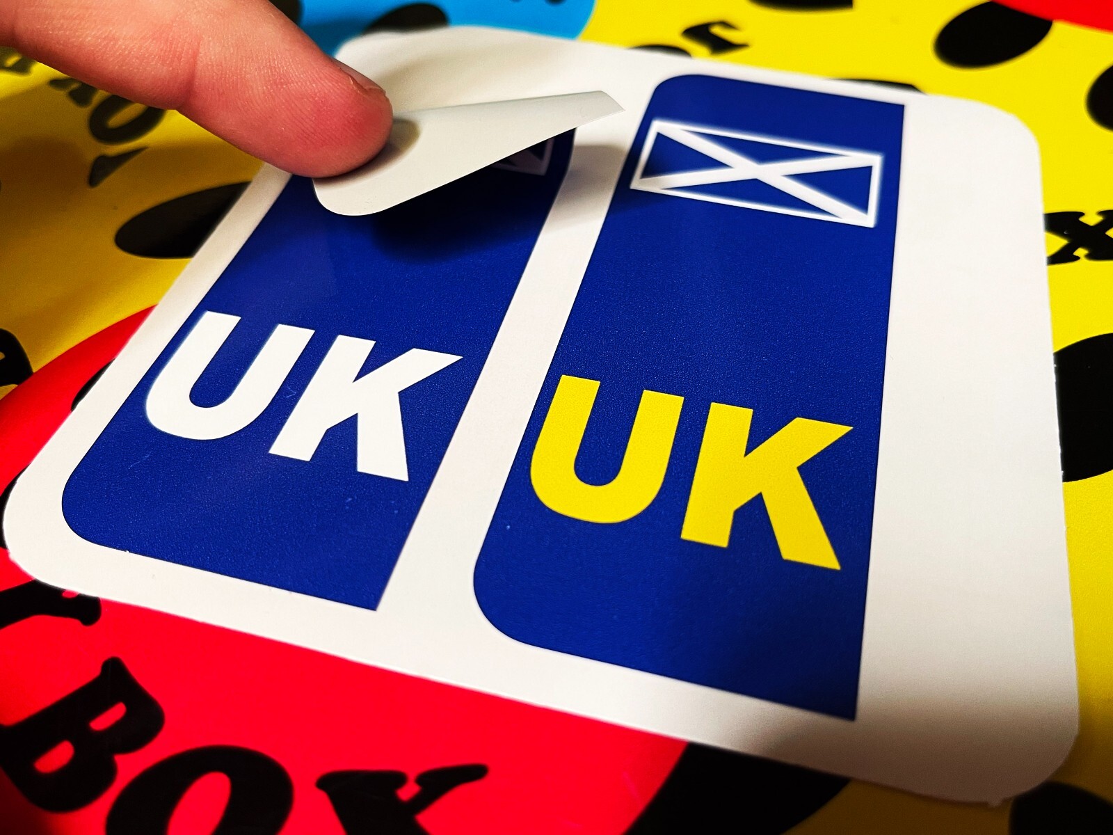 Pack of 2 UK SCOTLAND Number Plate Badge Travel Stickers, DVLA ...