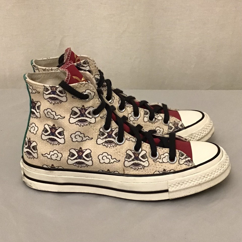Converse 6.5 Chinese Dragon High Top Women’s Sneakers Polynesian Aztec ...