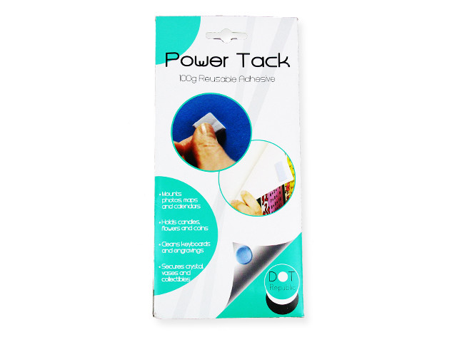 100g Power Tack Rubber Adhesive Reusable Tak BluTac Tac double sided ...