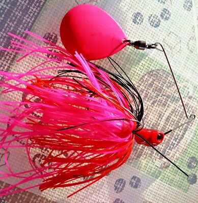 NEW! 1/2 & 3/4 OZ BASS BOSS THUMPER SPINNER BAITS- BIG PINK COLORADO ...