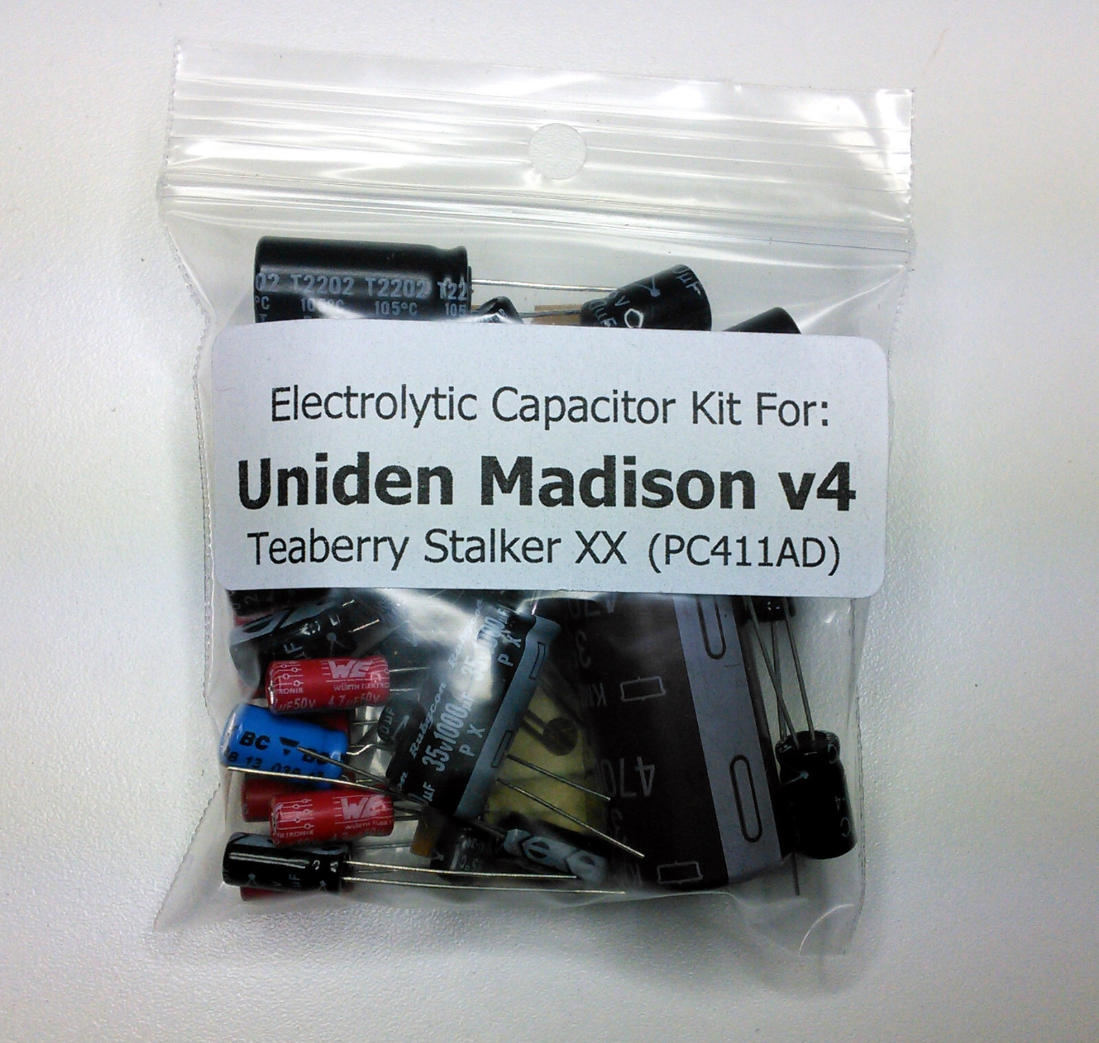 Uniden Madison v4 (w/PC411AD) electrolytic capacitor kit | eBay