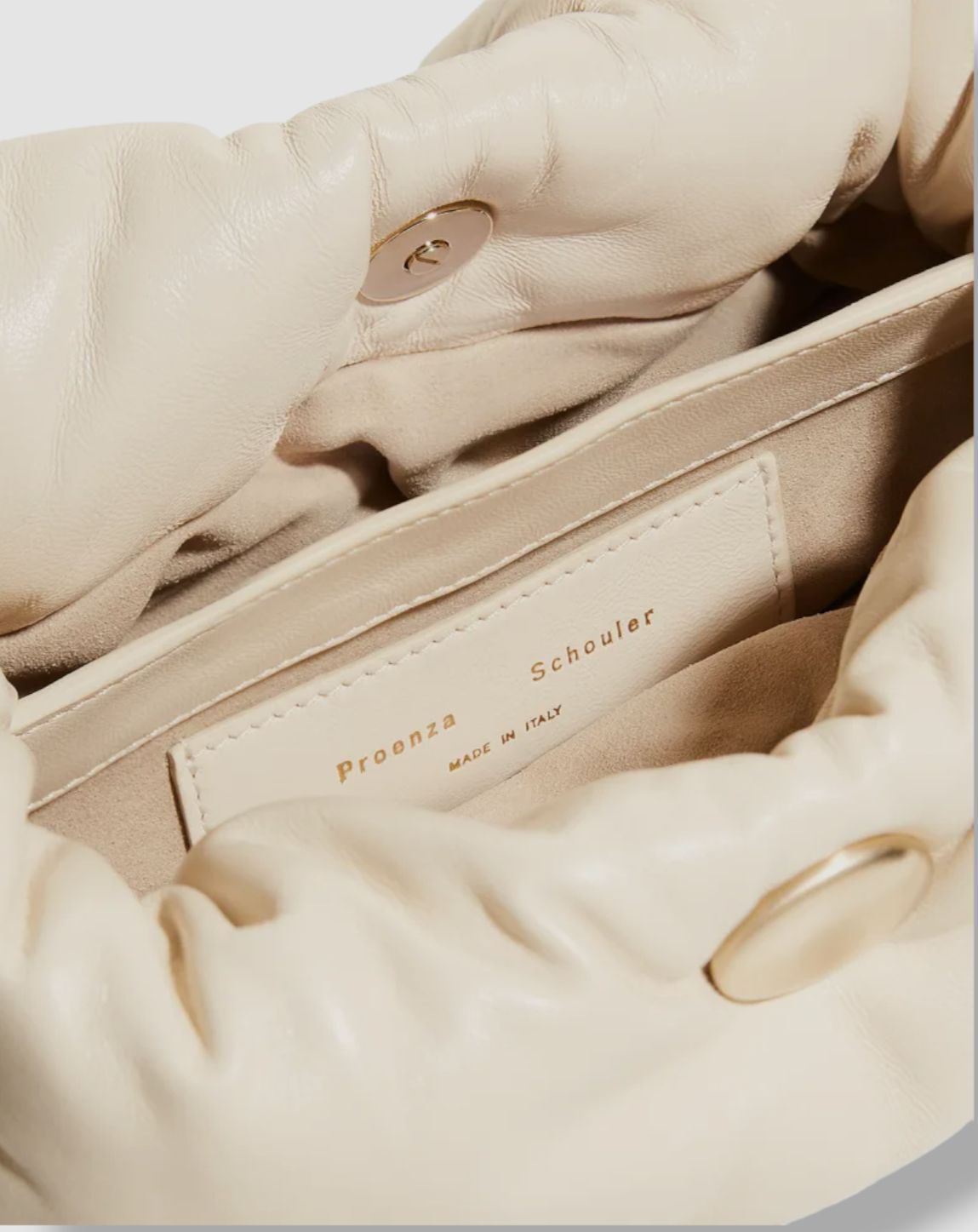 $1698 Proenza Schouler Women's Beige Leather Small Puffy Chain Shoulder ...