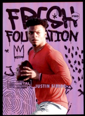 2021 2021 Metal Champions Fresh Foundation Pink PMG #FF35 Justin Fields ...