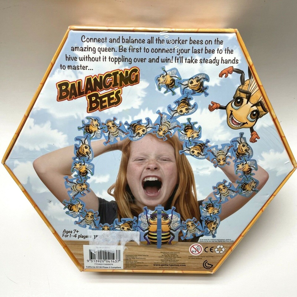 NEW - Balancing Bees 3D Stacking Game of Skill- Wooden Game Pieces Ages ...
