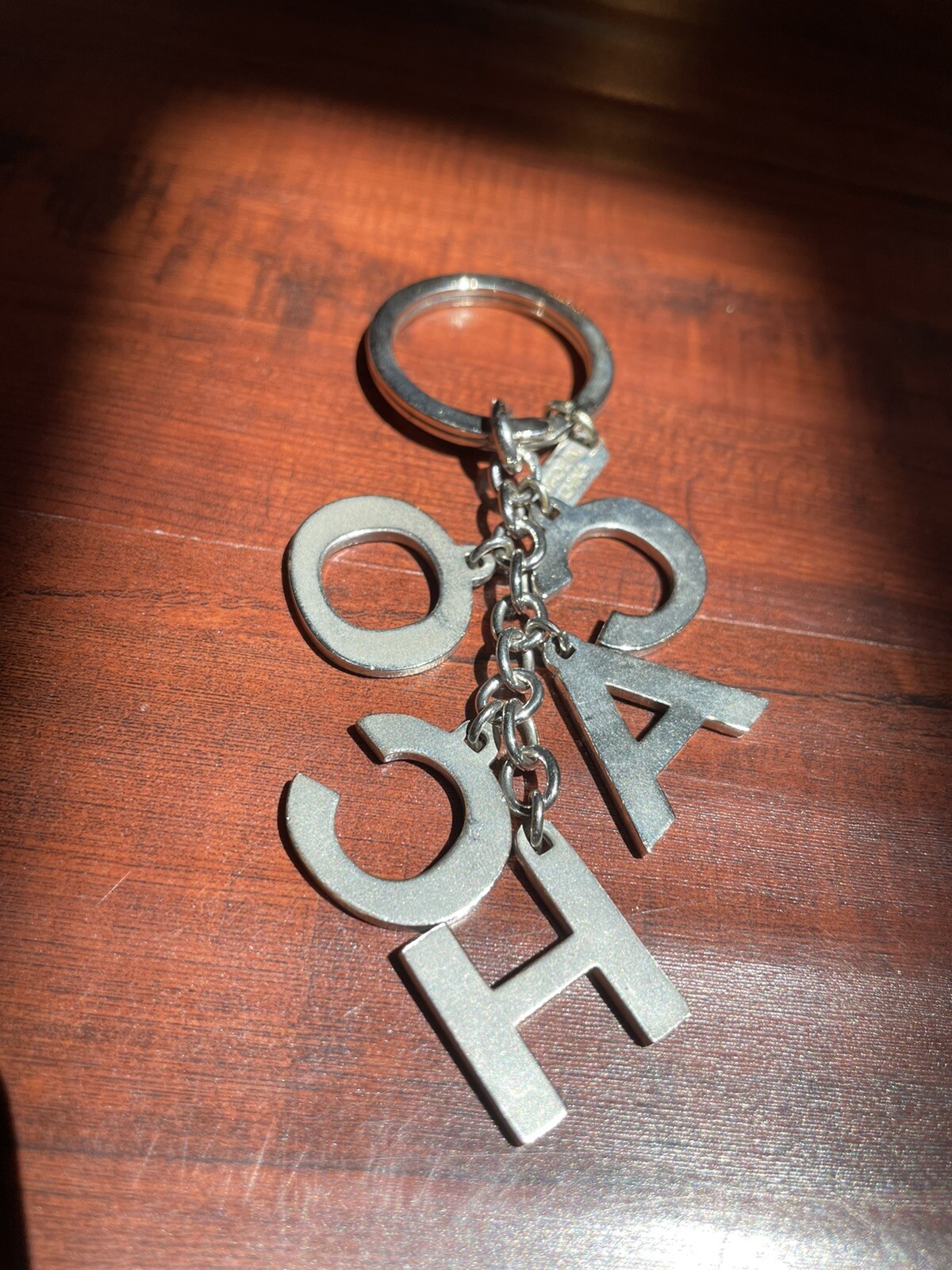 Vintage COACH Keychain Letter Key Fob - Gem