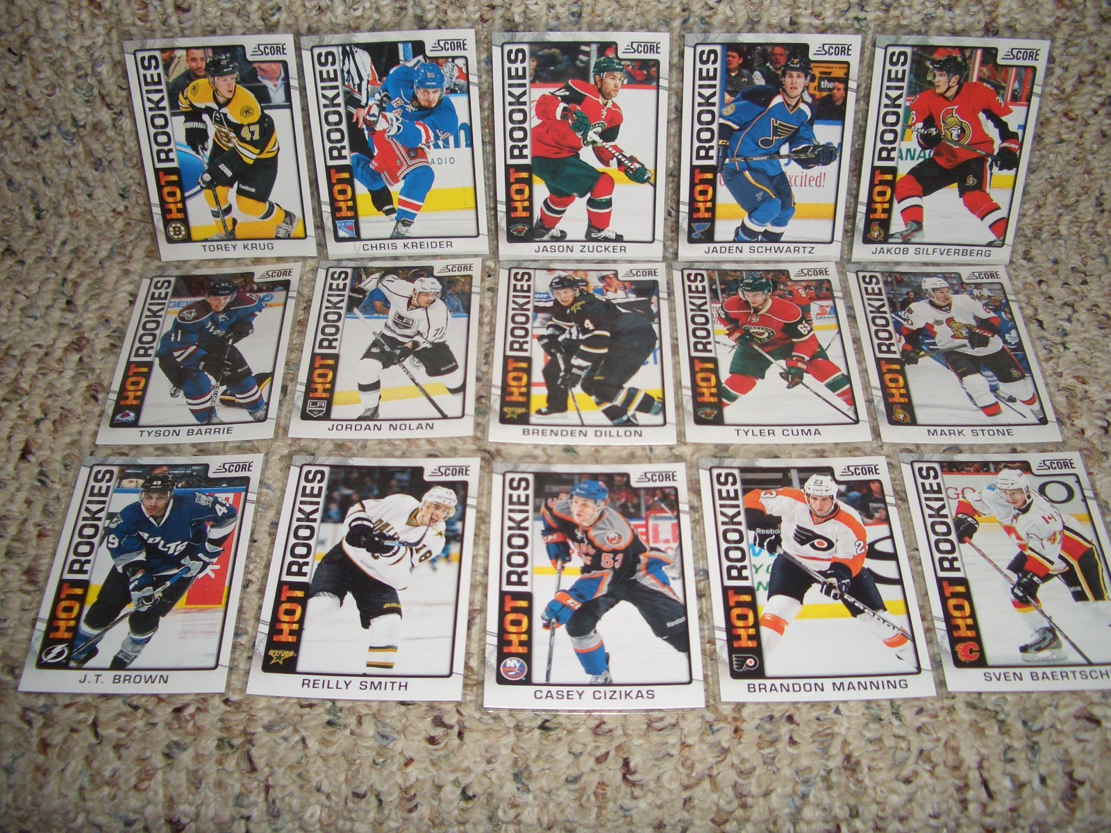 34 CARD LOT 2012-13 SCORE NHL HOCKEY ROOKIE CARDS (RC).... free ...