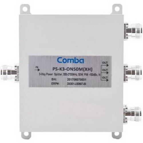 Comba 555-2700MHz 3-Way Power Splitter Wilkinson N/F (PS-K3-ON50M-XH ...