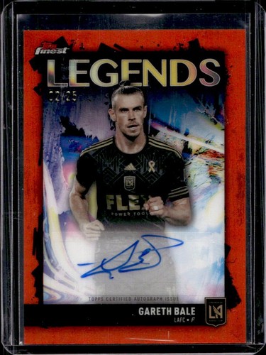 2024 Topps Finest MLS Gareth Bale Legends Auto Orange Refractor #2/25 | eBay