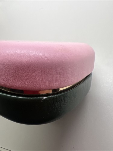 Kate Spade Glasses Case Pink/Green Hard Shell "So Happy to See You" | eBay