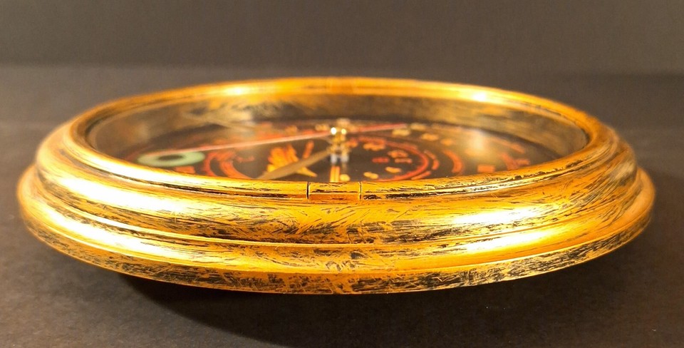 Old Antique Zenith Black Dial Wall Clock - Vintage Tube Radio Style w ...