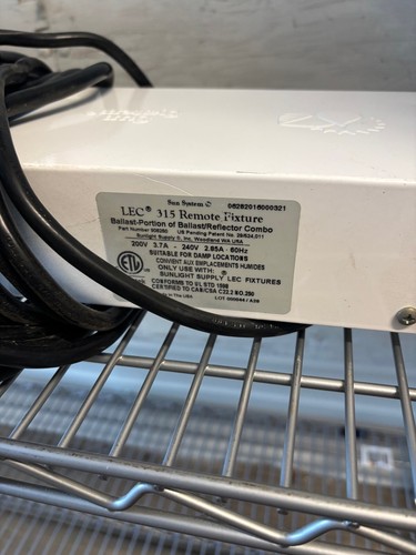 Sun System LEC 315 Remote Fixture Ballast / Reflector Combo Grow Light ...