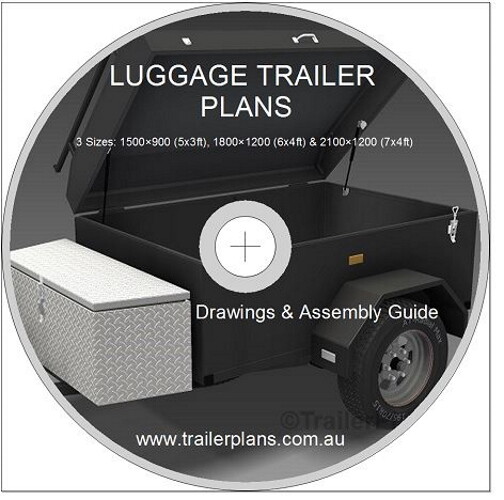 Trailer Plans - ENCLOSED LUGGAGE TRAILER - PLANS ON CD-ROM - Trailer ...