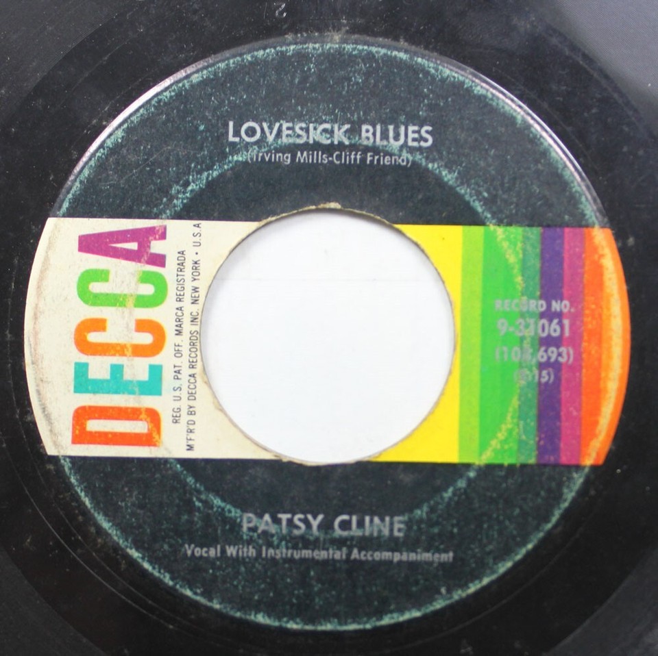 Country 45 Patsy Cline - How Can I Face Tomorrow / Lovesick Blues On ...