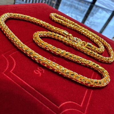 9999 Solid 24k Gold Dragon Scale Chain 105 Gram 22 Inches 4.7mm | eBay