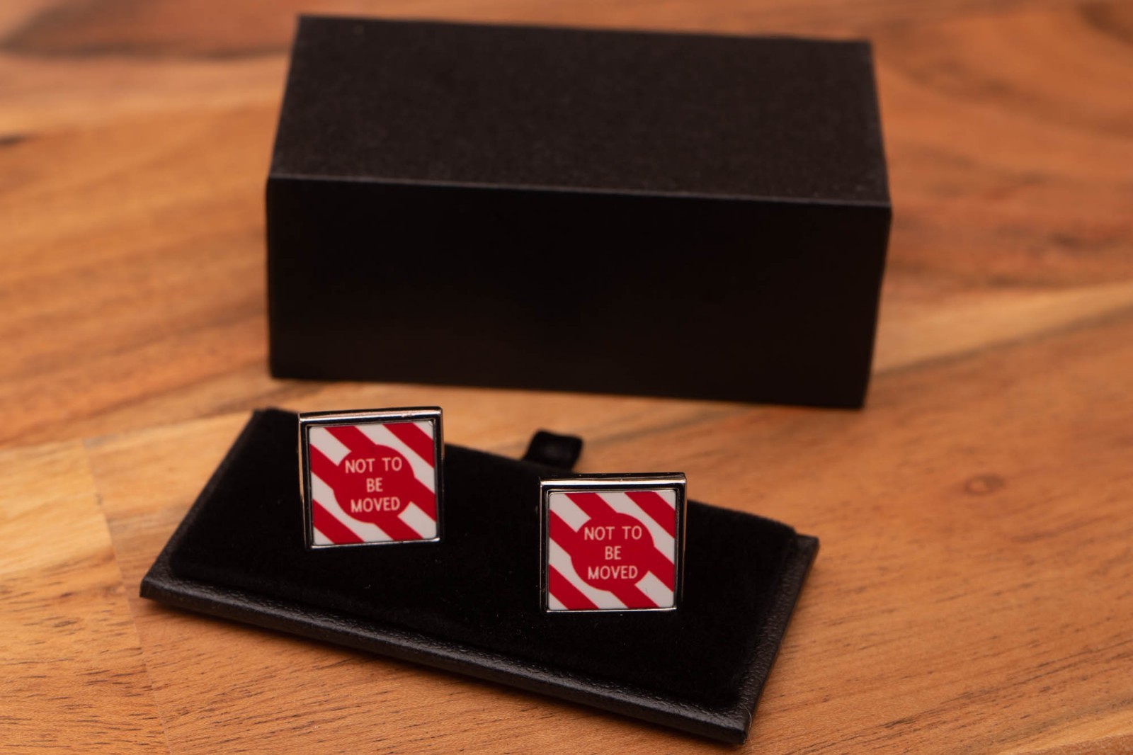 'Not to be Moved' board cufflinks in presentation box. | eBay UK