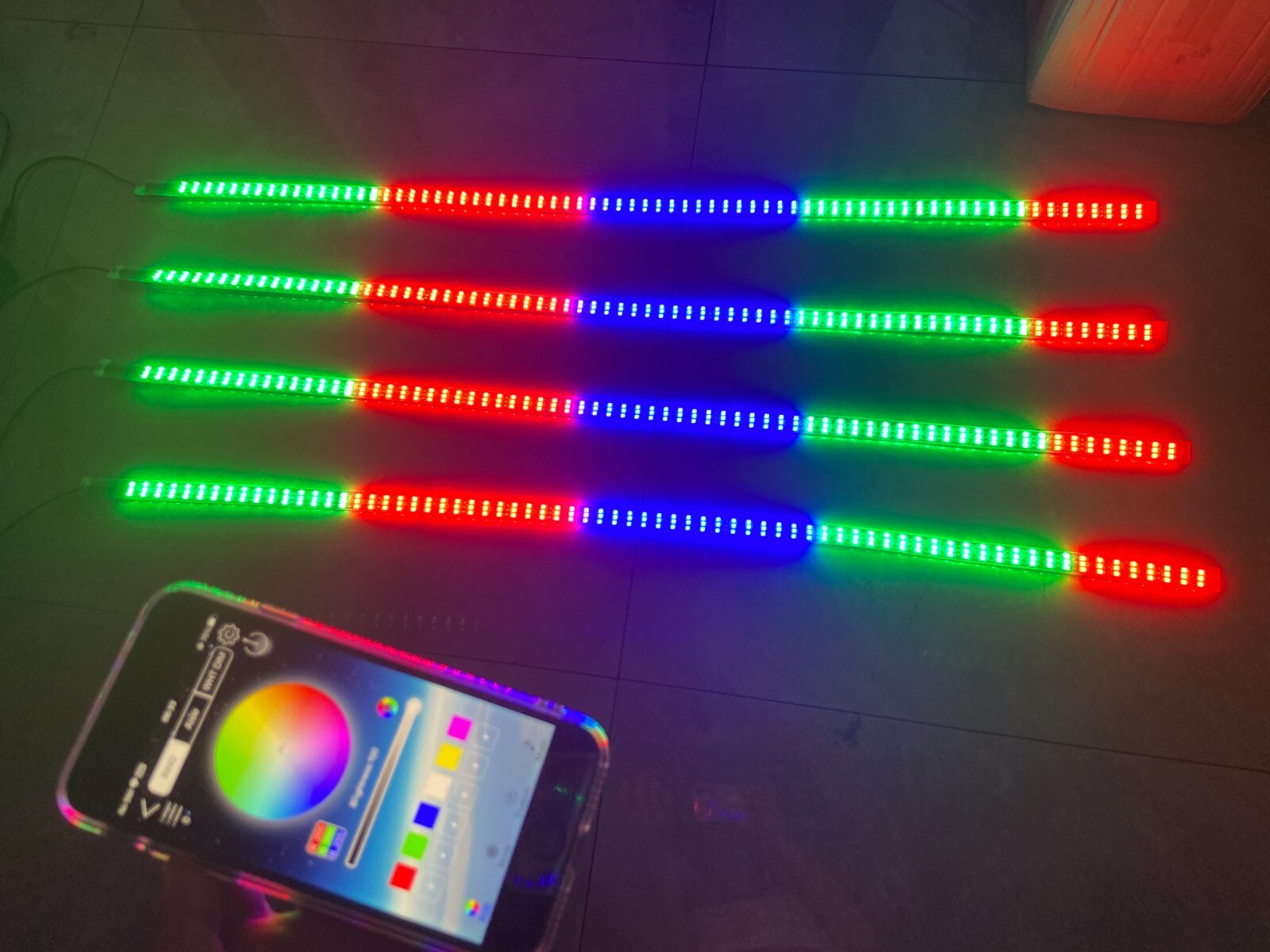 Triple Row 3 Rolls 4PCS 4FT CHASING Attractive LED Strips For 15.5" Rim ...