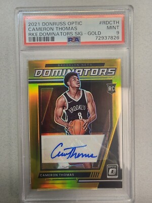 2021 Donruss Optic Cameron Thomas RC Dominators GOLD 9/10 Rookie ...
