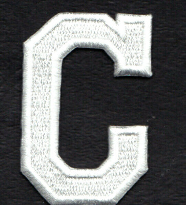 WHITE BLOCK LETTER "C" (1 7/8") - Iron On Embroidered Applique Patch | eBay
