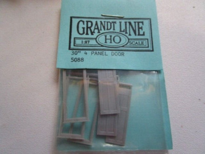 Grandt Line HO #5088 STATION DOORS & Frames -4 PANEL, 30″ (3 pk ...