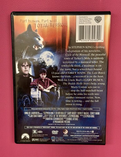 Stephen King’s SILVER BULLET (DVD, 1985) Horror Werewolf Busey McGill ...
