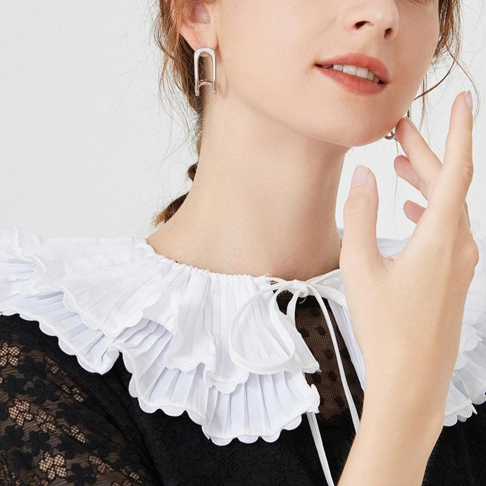 Women Pleated Collar Fake Collar | eBay UK