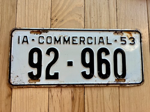 1953 Iowa Commercial License Plate | eBay