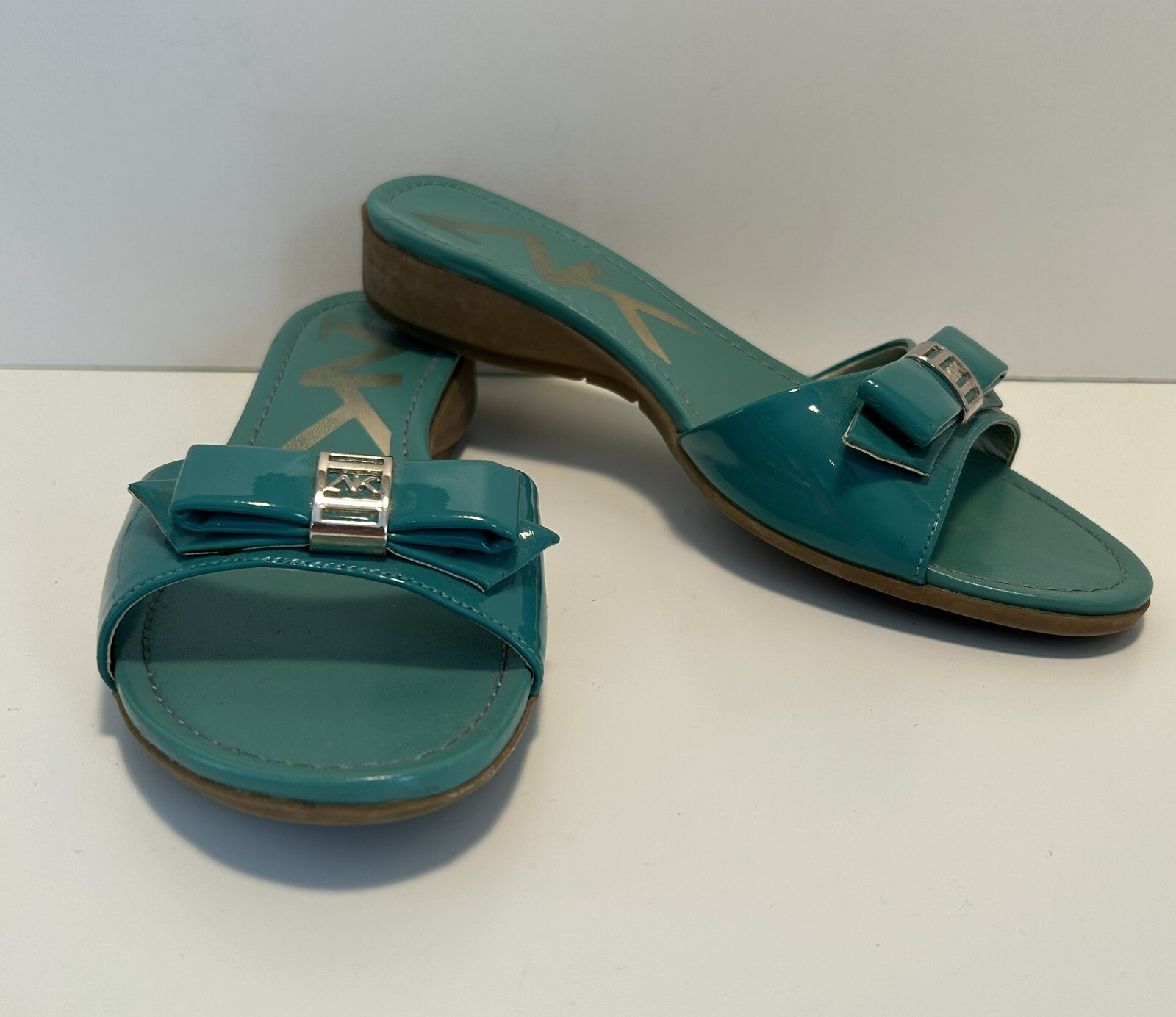 Anne Klein Sport Turquoise Slides Sandals Shoes 15510… - Gem
