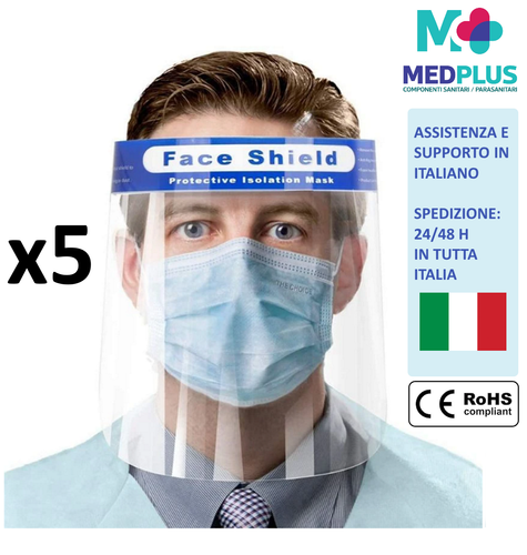 5 Protective Visors For Safety Anti-Splash Face Shield Transparent ...