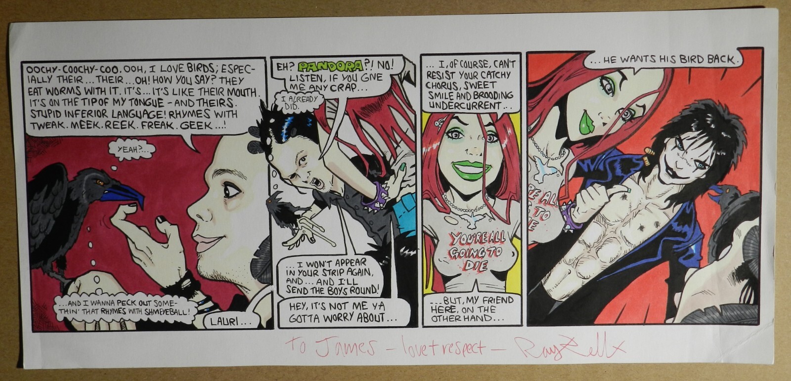 THE CROW Fan Art Comic Strip by RAY ZELL PANDORA 90s | eBay