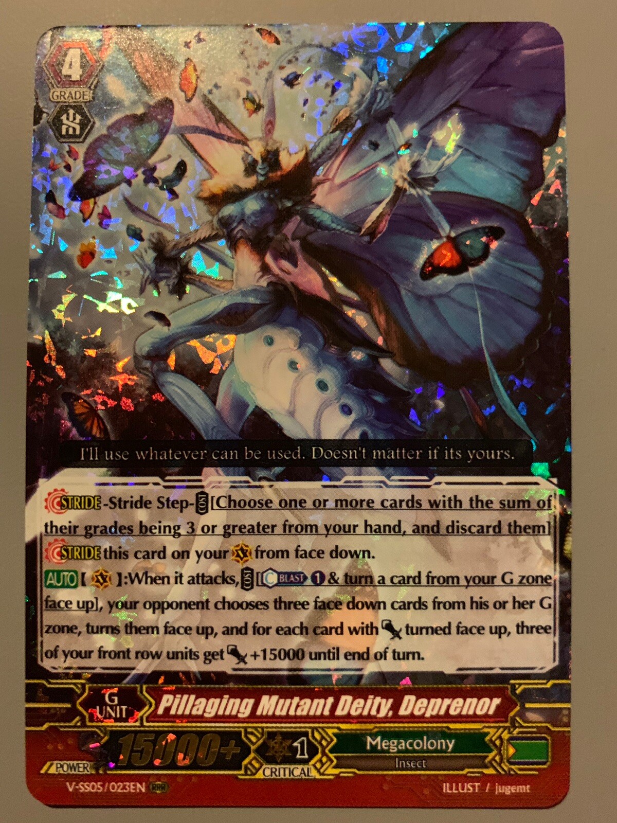 CARDFIGHT VANGUARD PILLAGING MUTANT DEITY DEPRENOR (MEGACOLONY) V-SS05 ...
