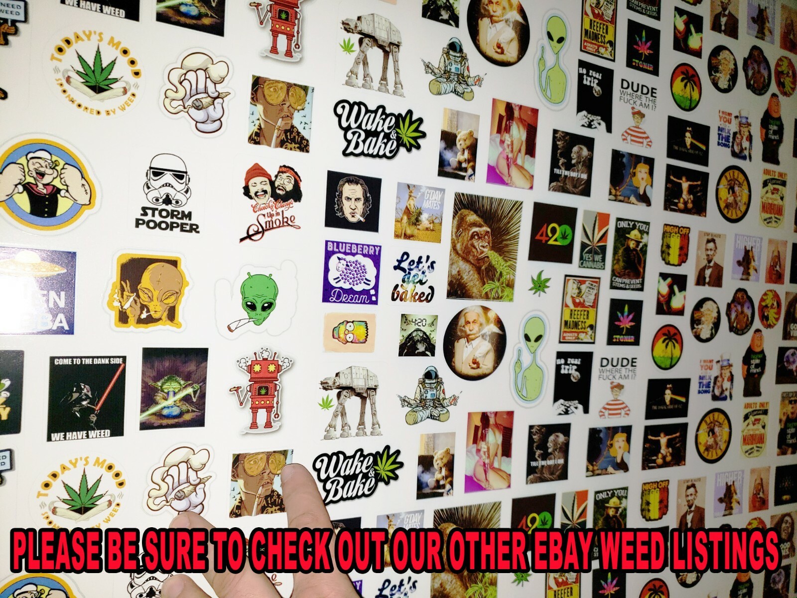 41 individual weed theme 420 Weed leaf marijuana Kush Sticker Decals | eBay