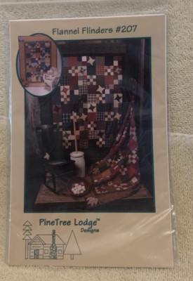 1999 Pine Tree Lodge FLANNEL FLINDERS Lap Quilt Pattern Leaflet #207 2 ...