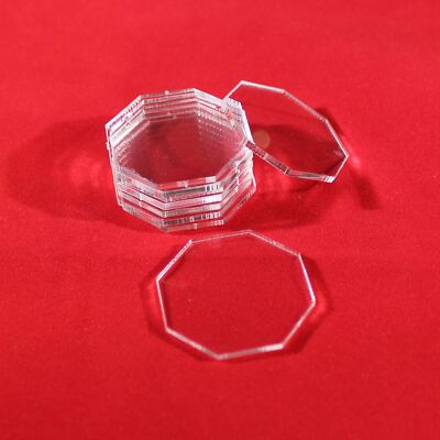 OCTAGONAL (OCTAGON) 50mm TRANSPARENT / CLEAR ACRYLIC BASES for ...