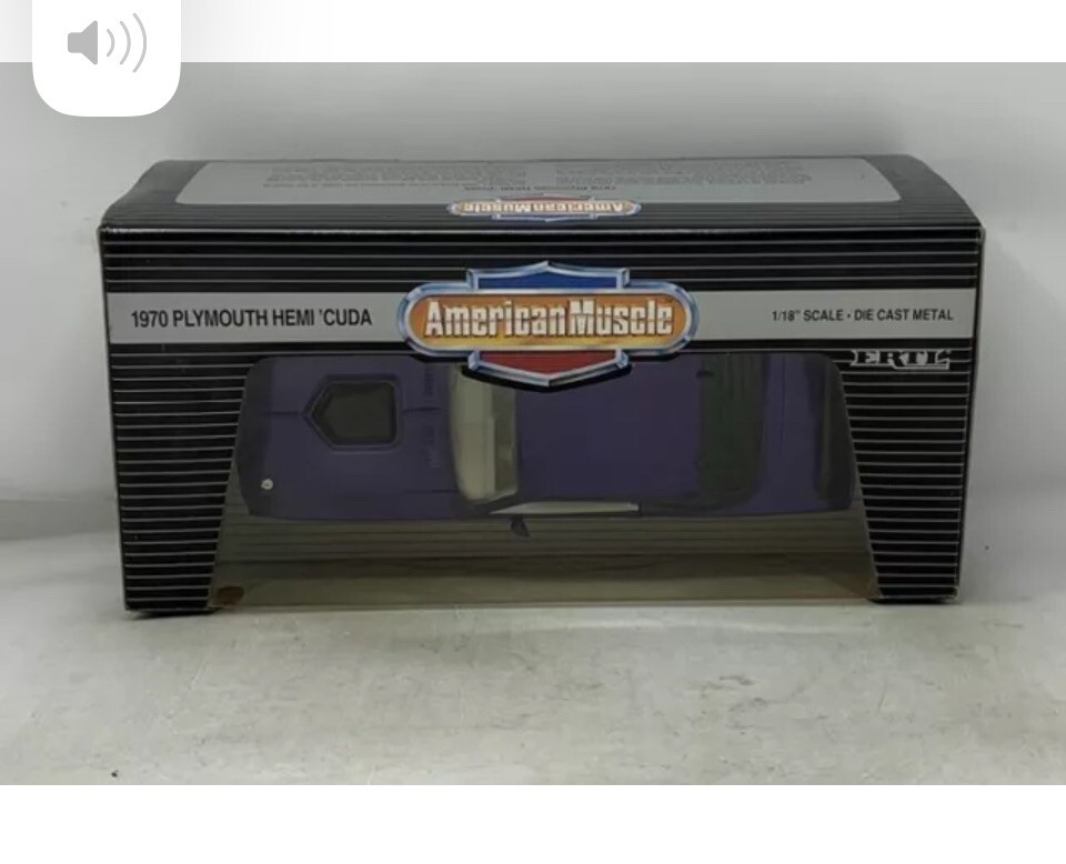 Ertl American Muscle Diecast Car 1:18 1970 Plymouth Hemi Cuda PURPLE | eBay