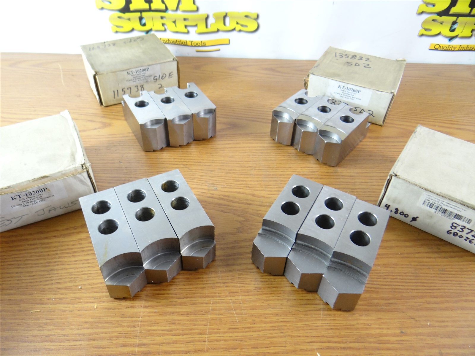 4 SETS OF SOFT TOP JAWS FOR LATHE CHUCK | Grelly USA