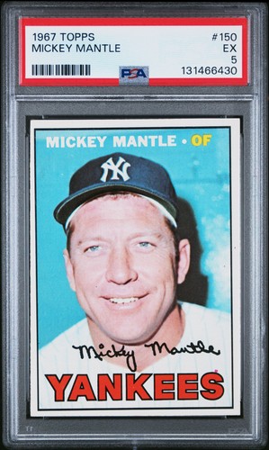 1967 TOPPS #150 MICKEY MANTLE PSA 5 | eBay