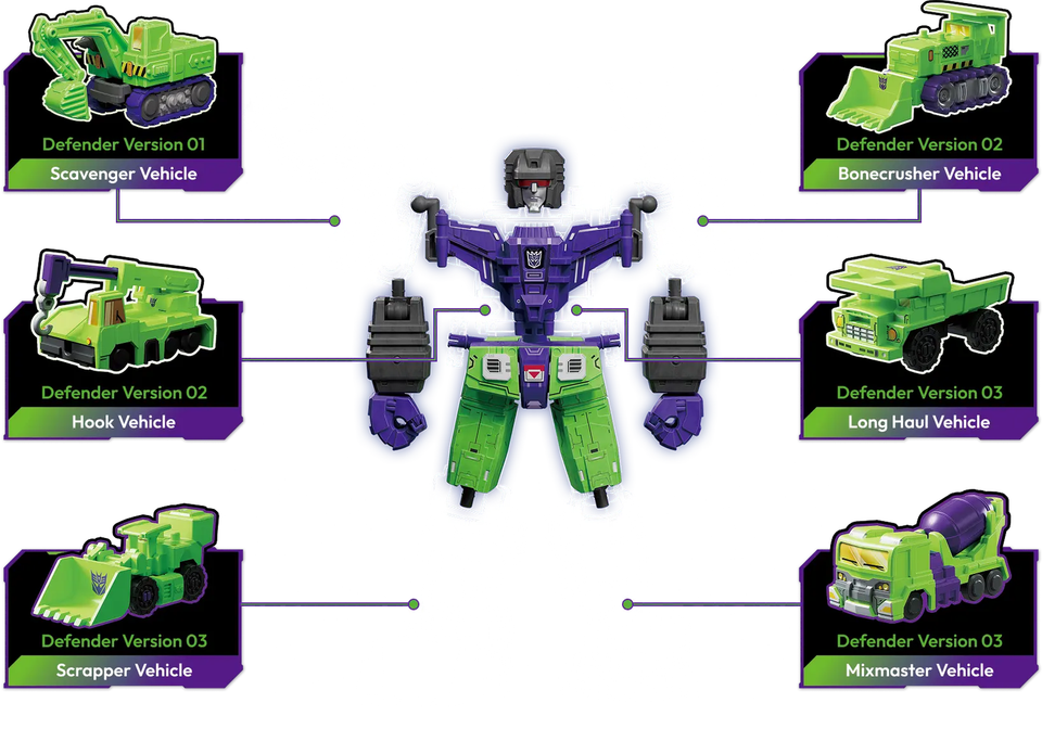 Blokees Transformers Defender Version Devastator Vehicle Constructicons ...