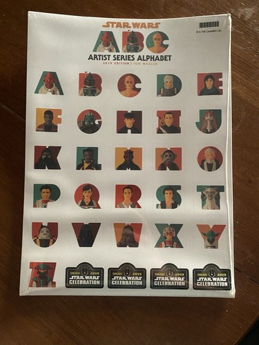 STAR WARS Celebration Chicago ALPHABET ABC sticker sheet - New | eBay