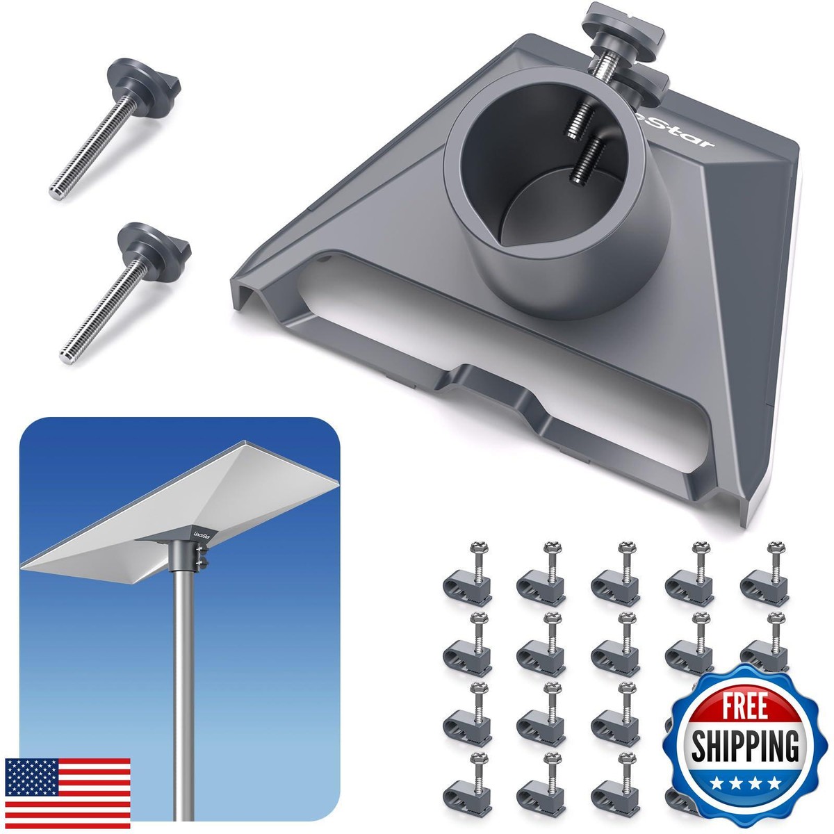 Starlink Pole Starlink Gen 3 Mount Pipe Adapter, Starlink V3 Roof Mount ...