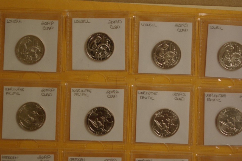 2019 W/P/D/S Quarter Set - 5 W Clad Quarters/5 S Clad Quarters/20 ...
